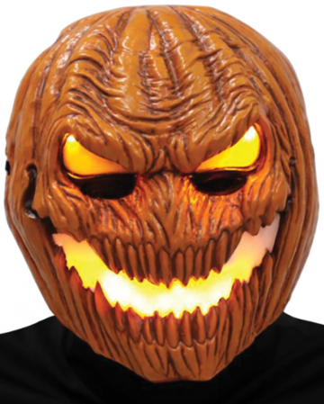 Flame Pumpkin LED Mask for Halloween | - Karneval Universe