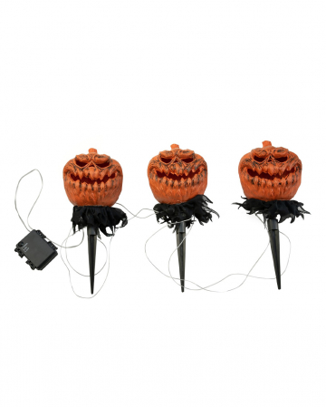 Halloween Pumpkin With Ground Spike Set Of 3 🎃 Garden decoration ...