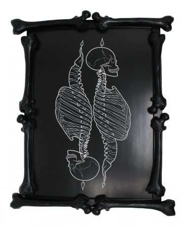 Black Gothic Picture Frame With Bones A4 ★ | - Karneval Universe