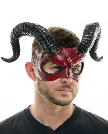 Devil Half Mask With Beast Horns Order★ | - Karneval Universe