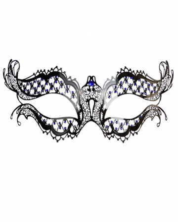 Metal eye mask with blue rhinestones | Buy Exciting Blindfolds online ...