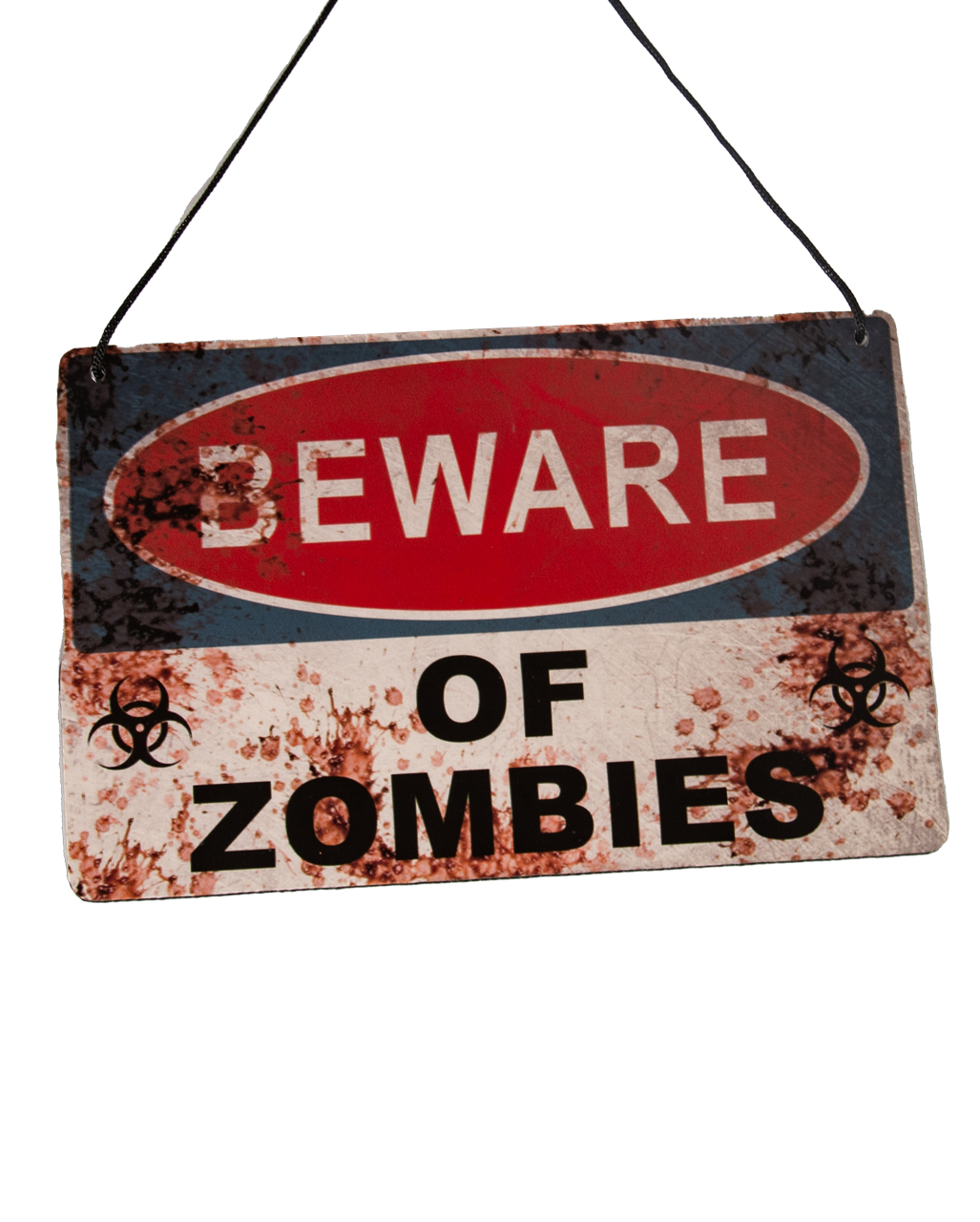 "Beware of Zombies" Hinweisschild 29cm | Warnschild | Karneval Universe