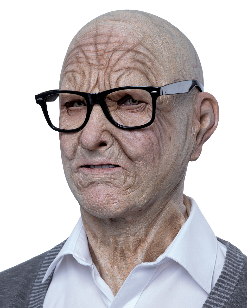 Creepy Old Man Hyper Deluxe Mask for Halloween | - Karneval Universe