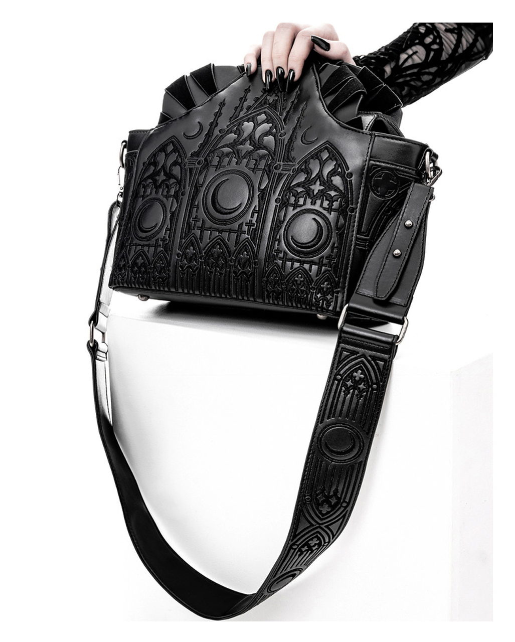 Dark Altar Gothic Shoulder Bag ★ Gothic accessory | - Karneval Universe