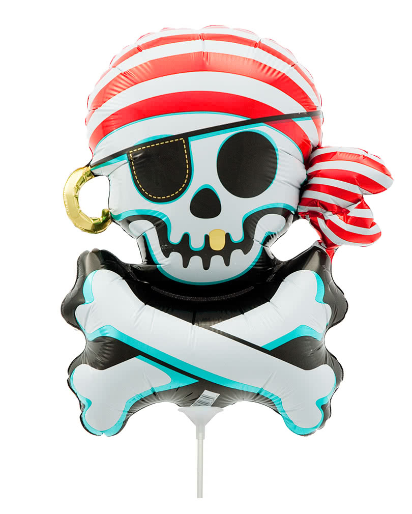 Mini foil balloon Jolly Roger | Hot Air Balloon with Flags Pirates ...