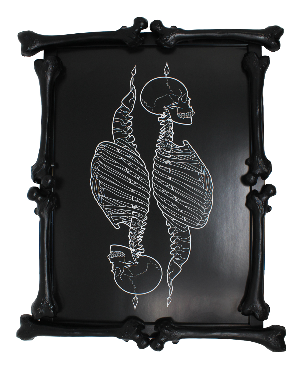 Black Gothic Picture Frame With Bones A4 ★ | - Karneval Universe