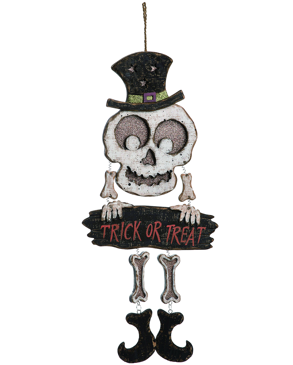 Spooky Skeleton Halloween Decoration Sign | Trick or Treat | - Karneval ...