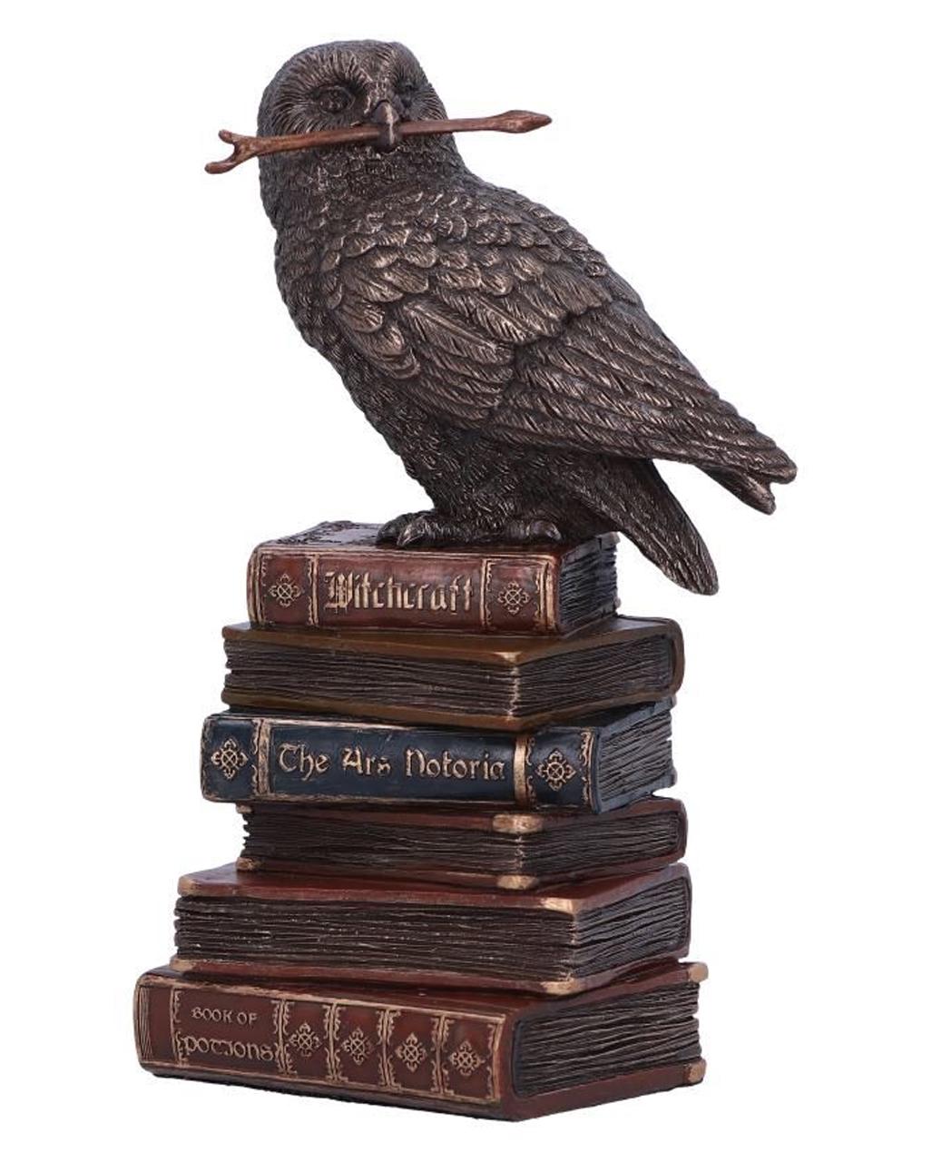 Magic Owl On Stack Of Books 14cm ★ Gothic decoration | - Karneval Universe