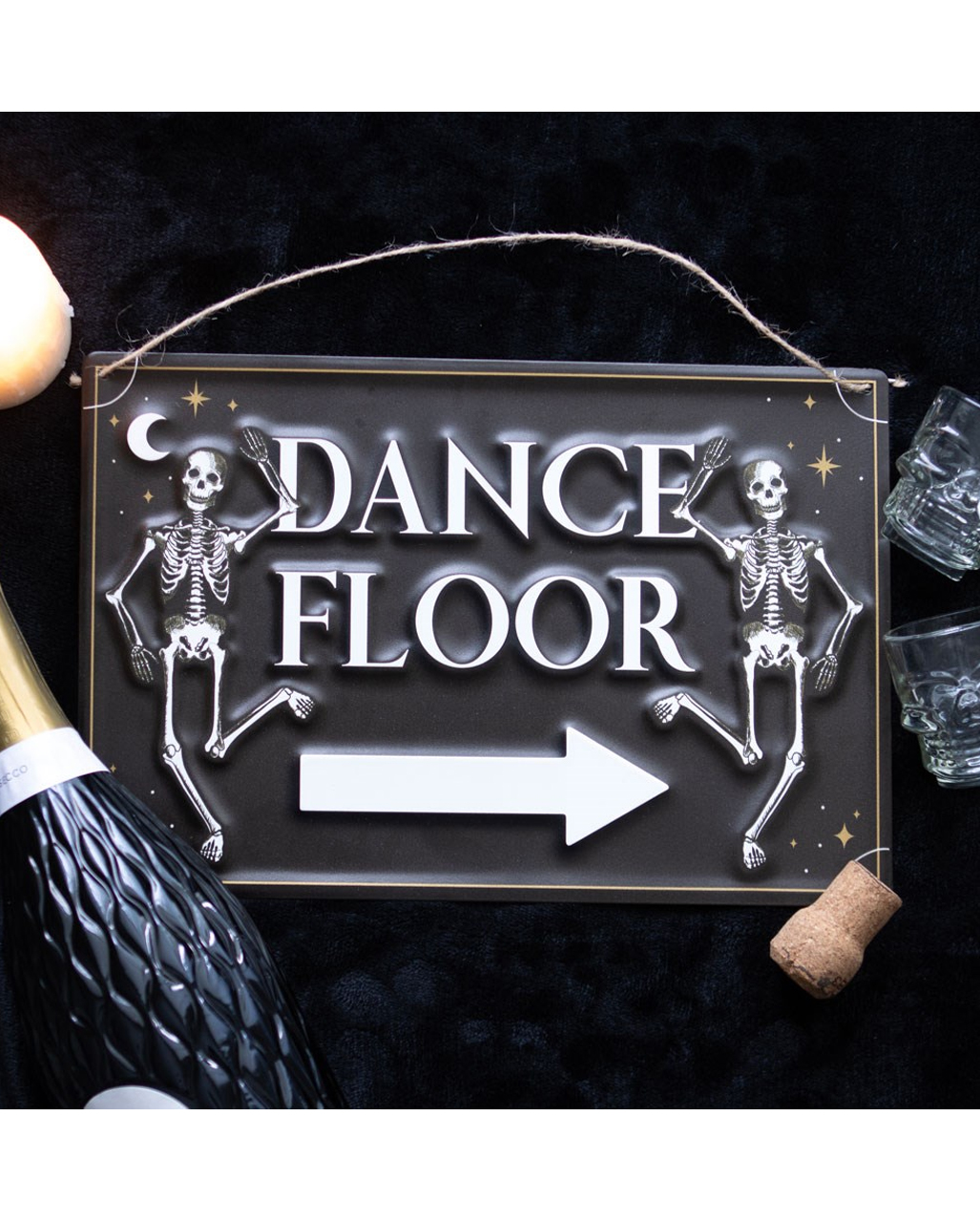 "Dance Floor" Metal Sign With Dancing Skeletons 30x20cm ★ | - Karneval ...