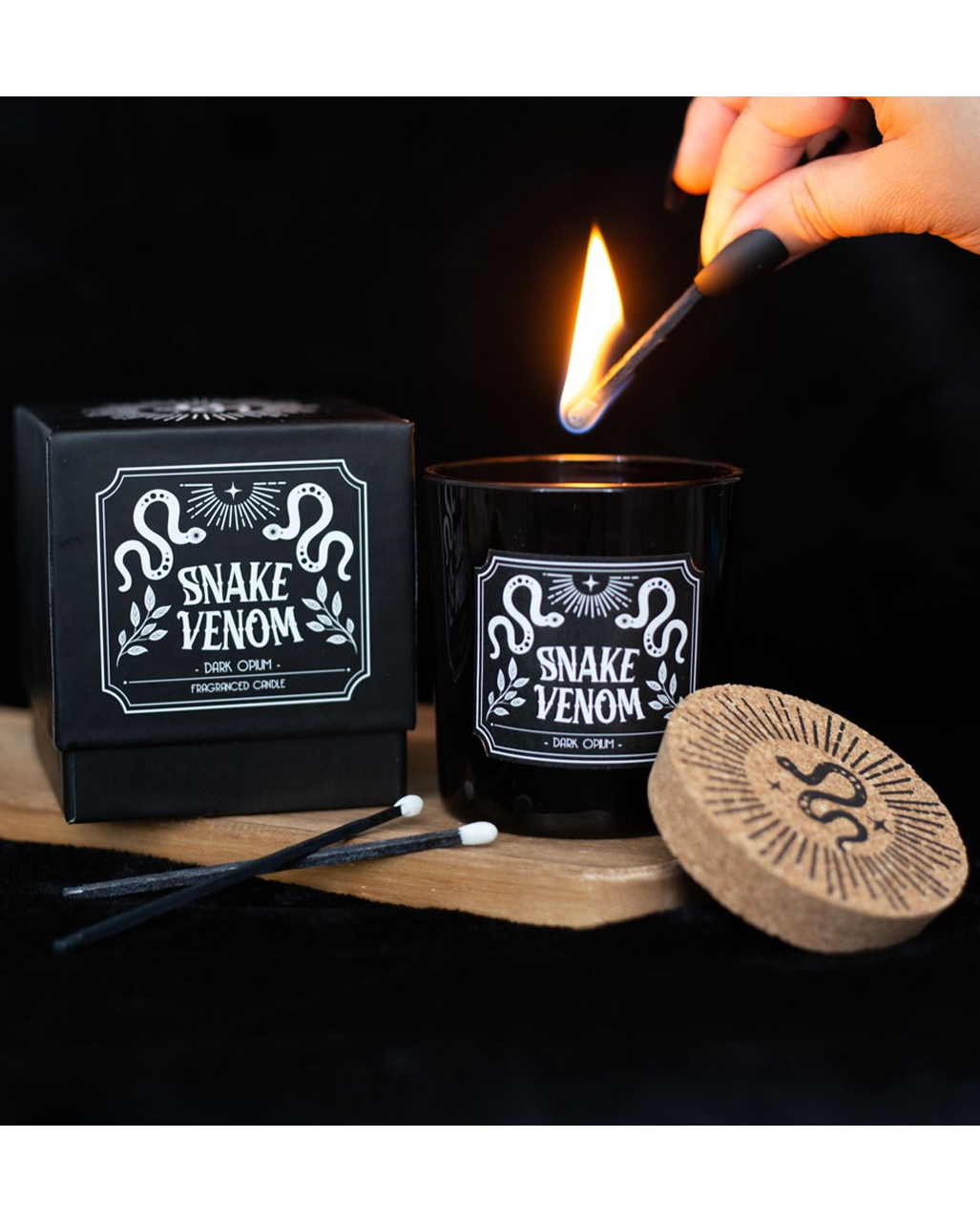 Dark Opium Snake Venom Gothic Scented Candle ★ | - Karneval Universe