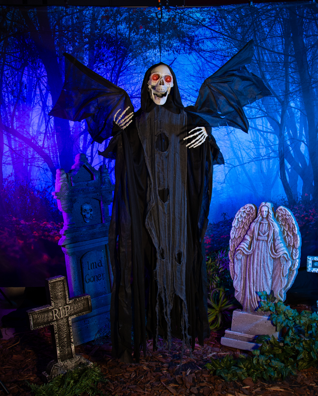 Wing-Flapping Skeleton Reaper with Sound & Light 153cm | - Karneval ...