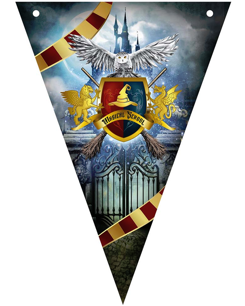 Magical School Sorcerer's Apprentice Pennant Garland 3m | - Karneval ...