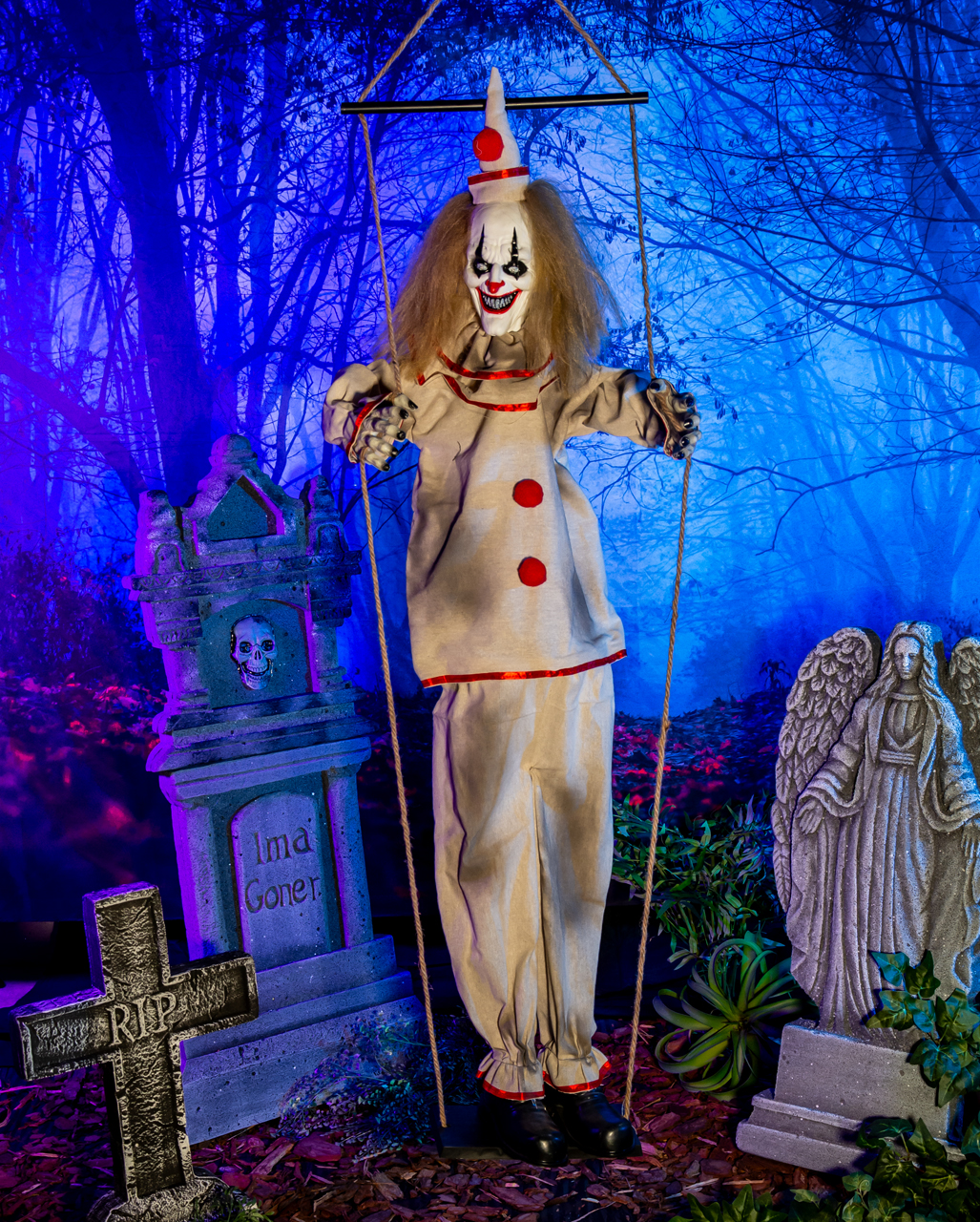 Shaking Horror Clown On Swing 140cm ★ | - Karneval Universe