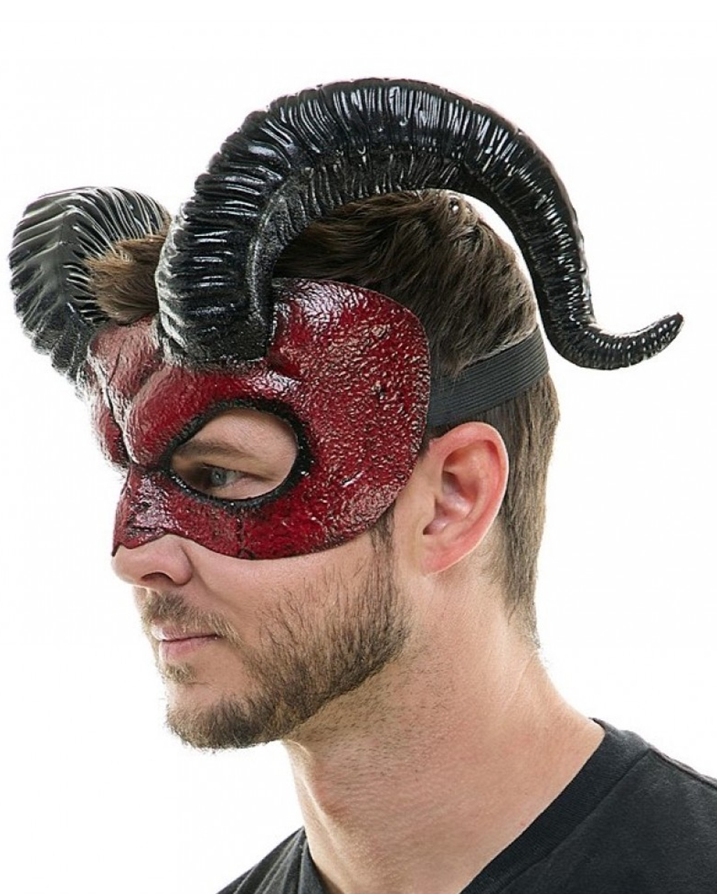 Devil Half Mask With Beast Horns Order★ | - Karneval Universe
