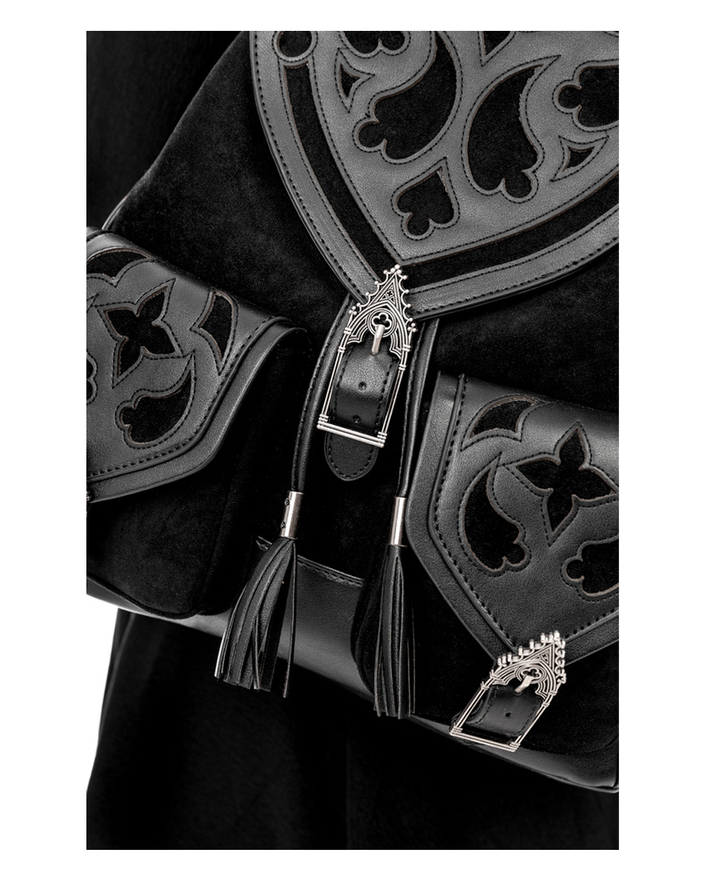Cathedralis Buckle Backpack ★ Gothic accessory | - Karneval Universe