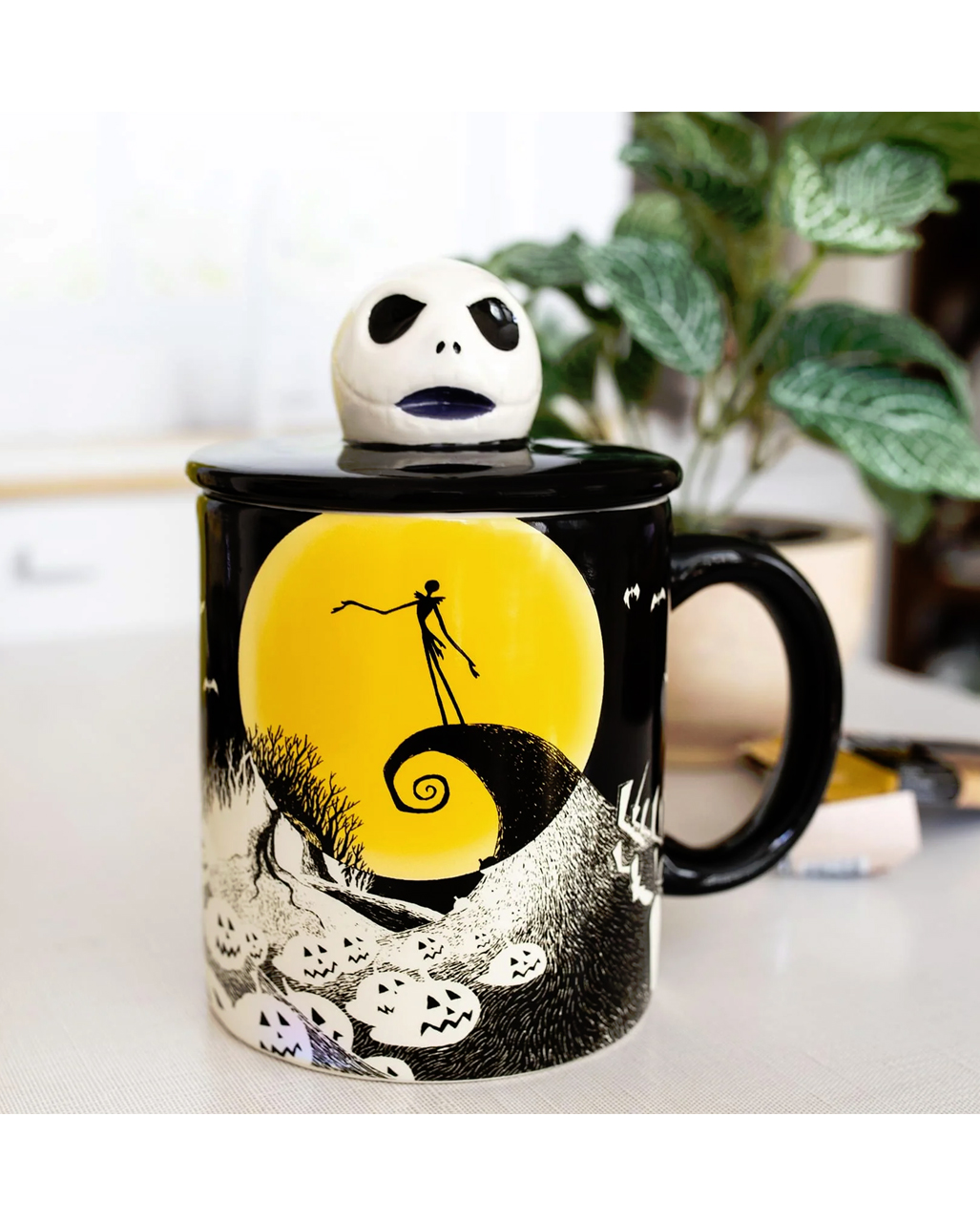 Disney TNBC Jack Skellington Tasse mit Deckel ★ | Karneval Universe