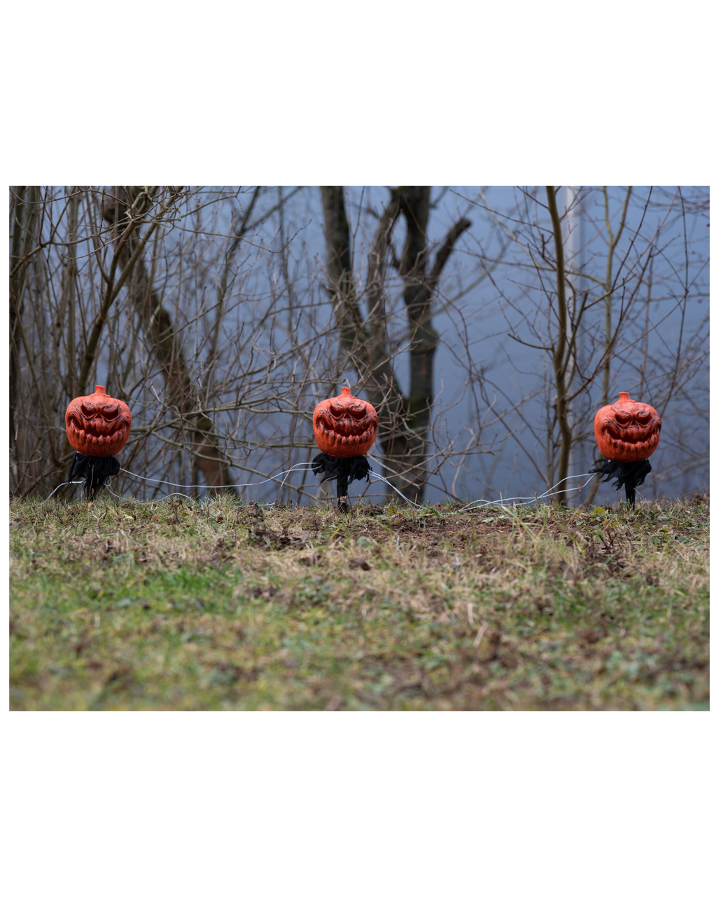 Halloween Pumpkin With Ground Spike Set Of 3 🎃 Garden decoration ...