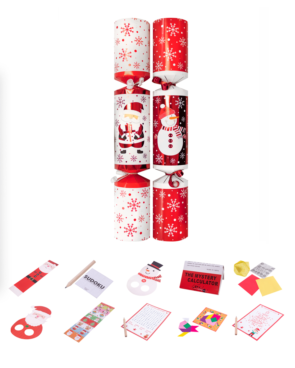 Santa & Snowman Giant Crackers 10 Pcs. ★ | - Karneval Universe