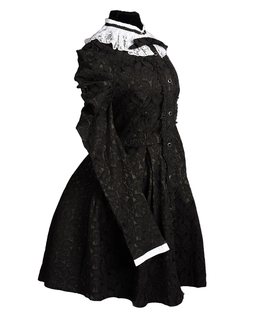 Victorian Brocade Dress With White Lace Collar ★ | - Karneval Universe