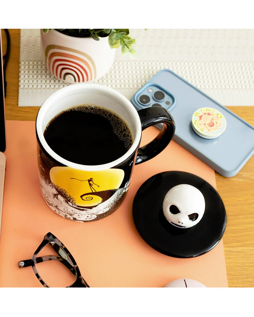 Disney TNBC Jack Skellington Tasse mit Deckel ★ | Karneval Universe